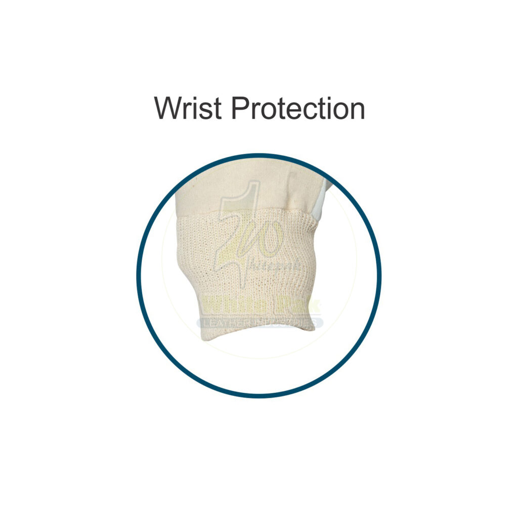 Leather Assembling Gloves with wrist closer – WHITE PAK